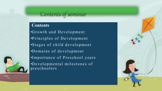 Growth and development during preschool years | PPTX