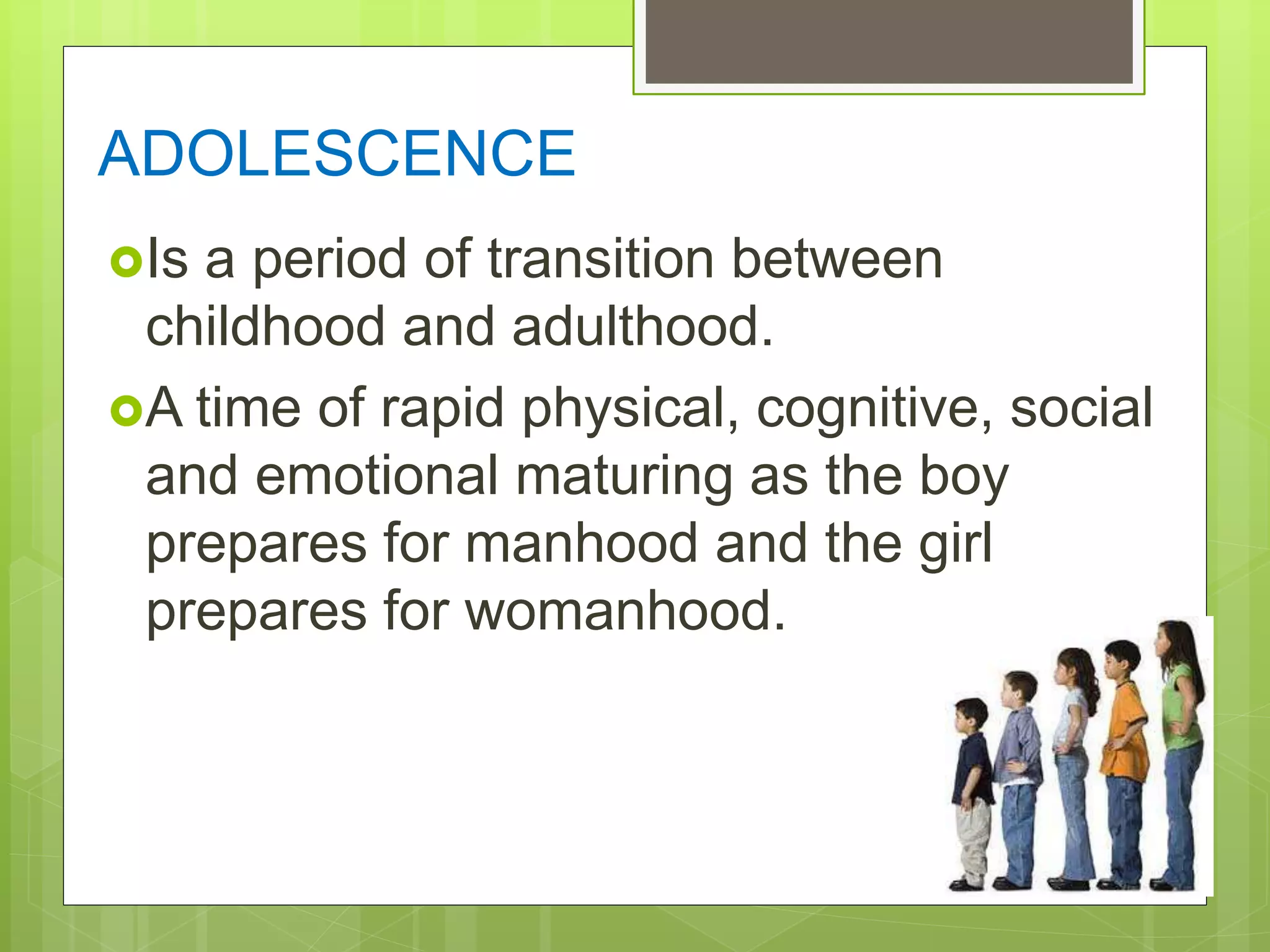 Growth and development of adolescence | PDF