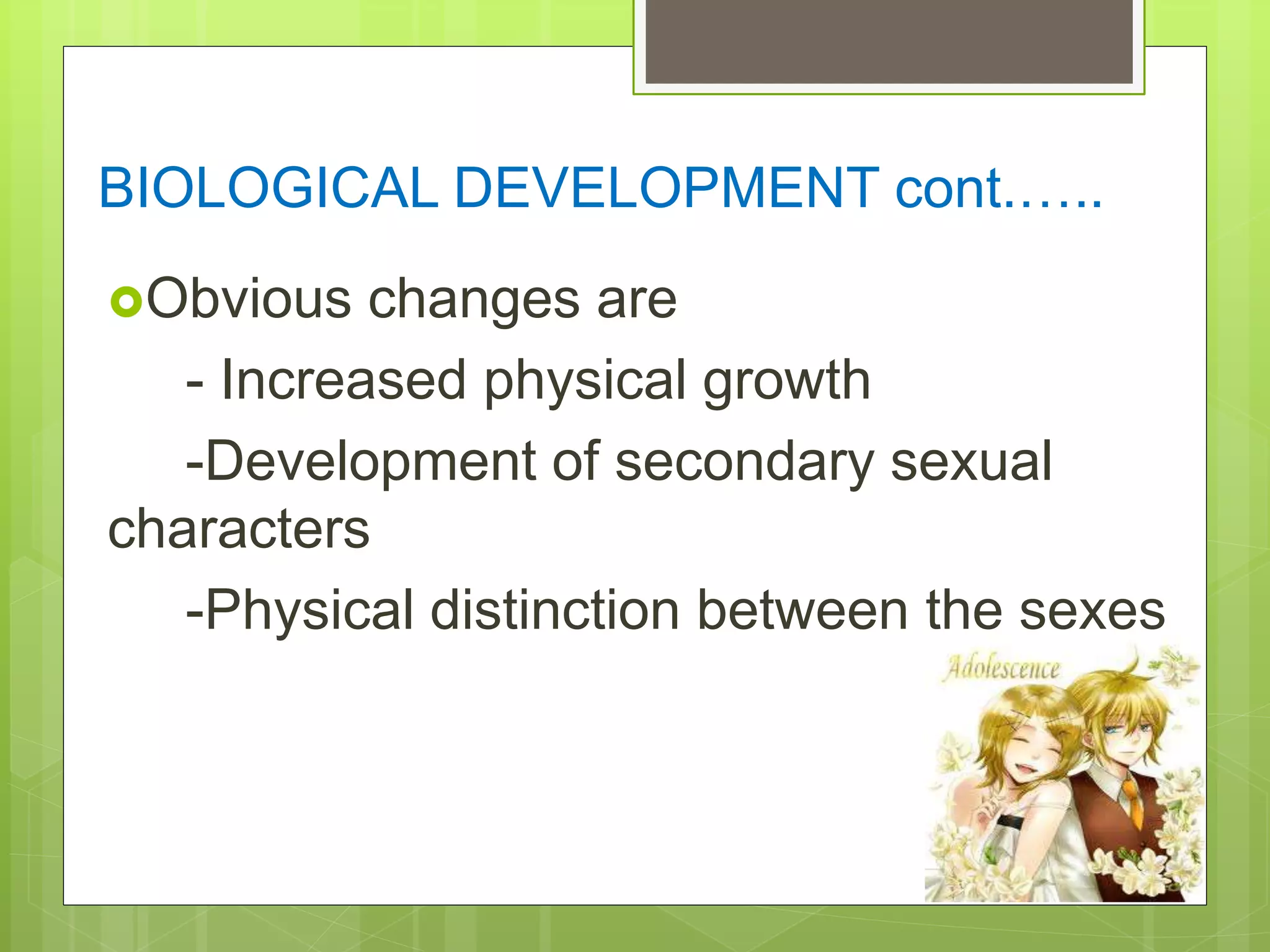 Growth and development of adolescence | PPTX