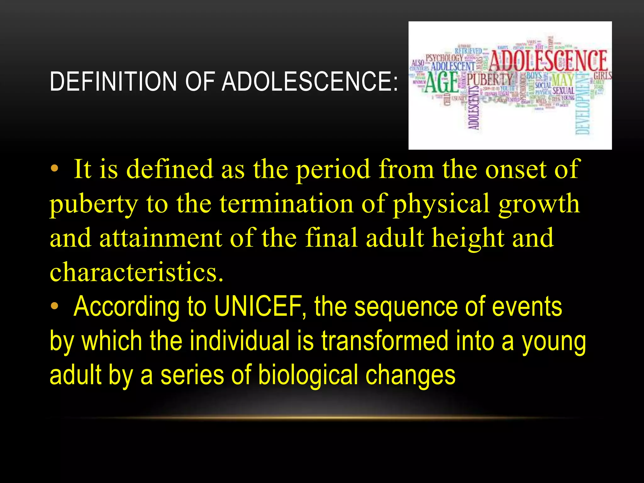 Growth and development of adolescent (NURSING) | PPTX