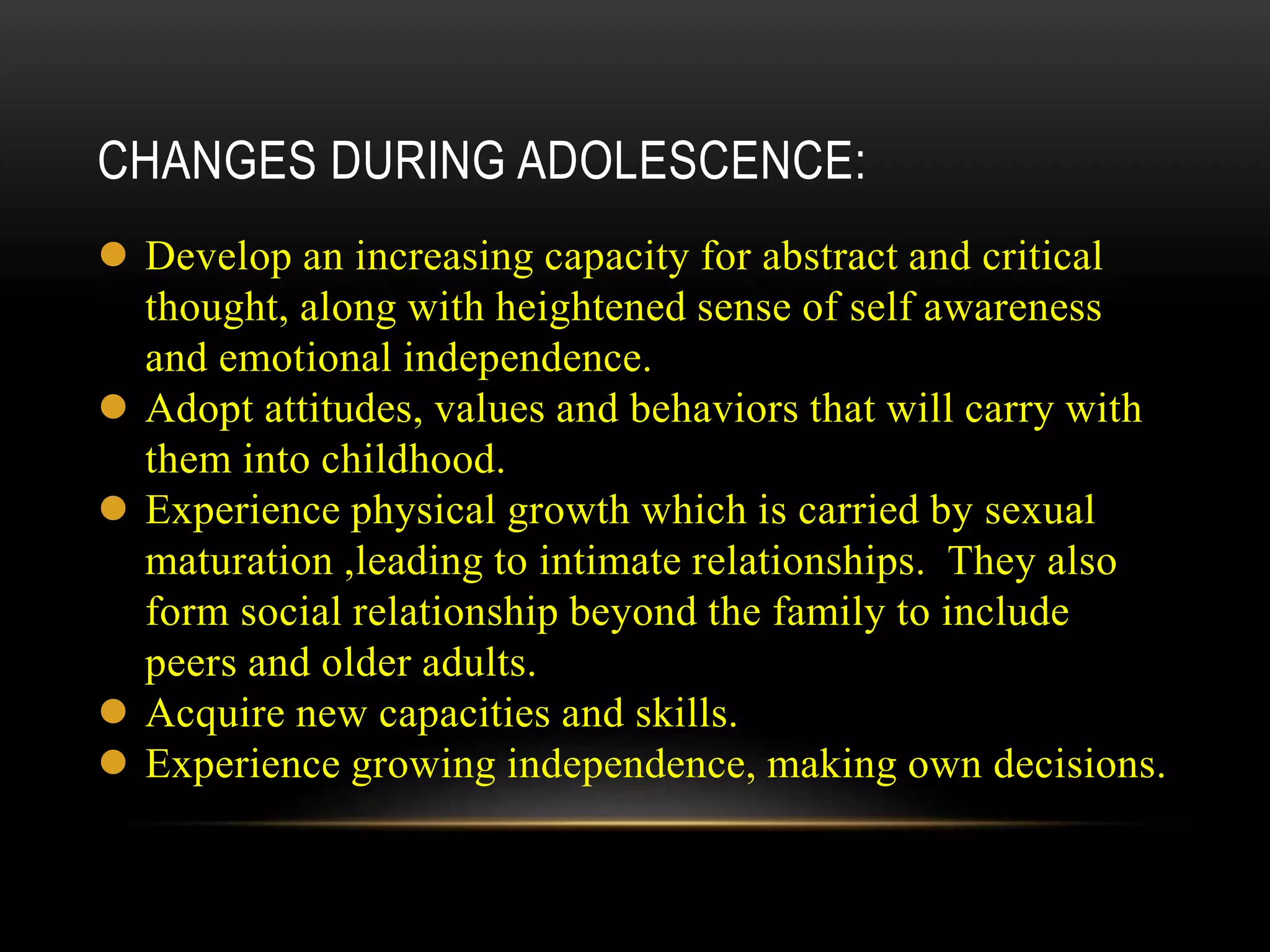 Growth and development of adolescent (NURSING) | PPTX