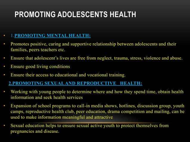 Growth and development of adolescent (NURSING) | PPTX