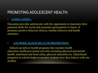 Growth and development of adolescent (NURSING) | PPTX