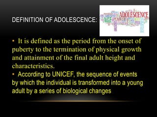 Growth and development of adolescent (NURSING) | PPTX