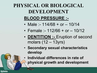 Growth and development of early adolescence | PPTX