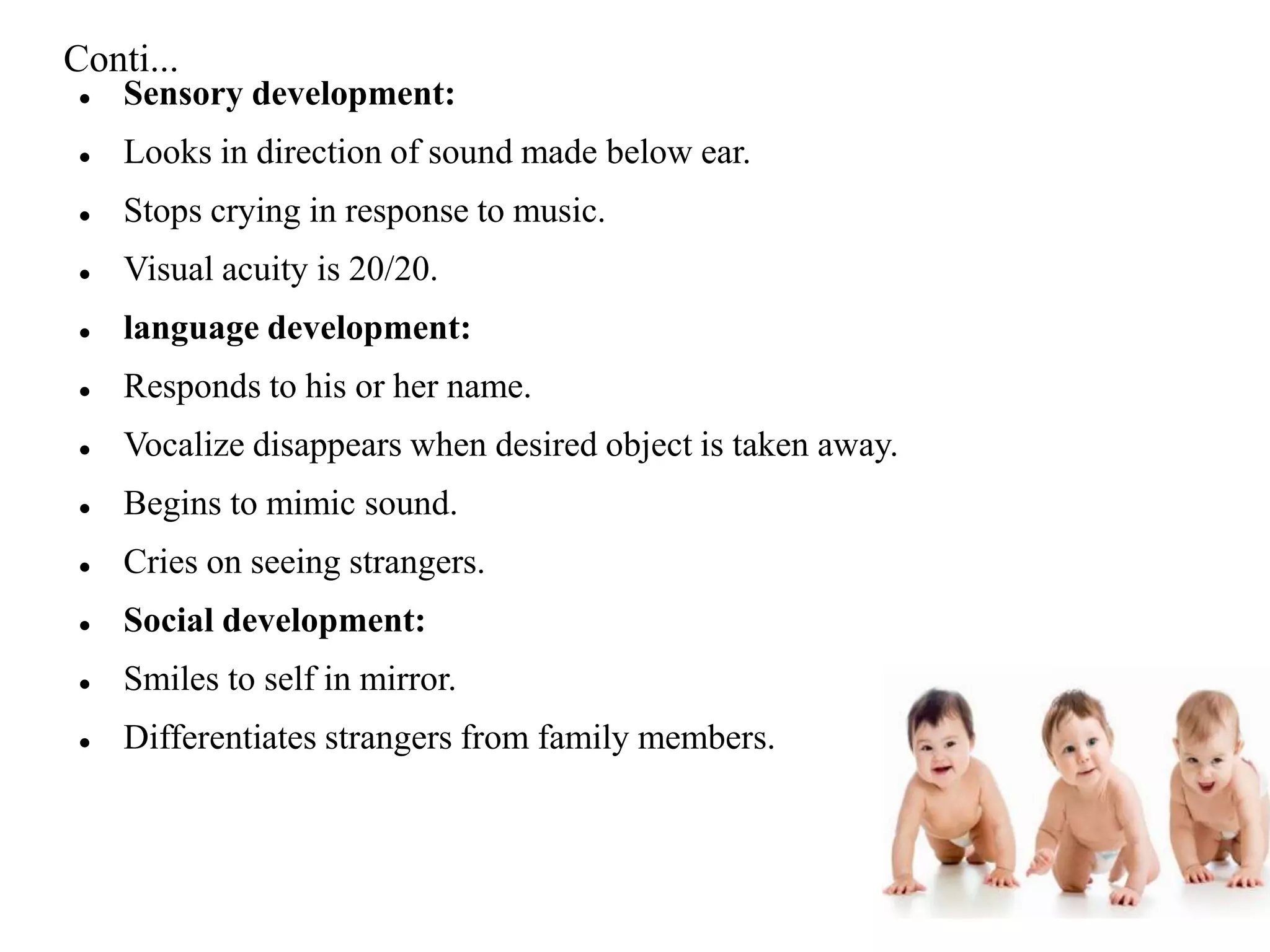 Growth and development of infant ppt | PPTX
