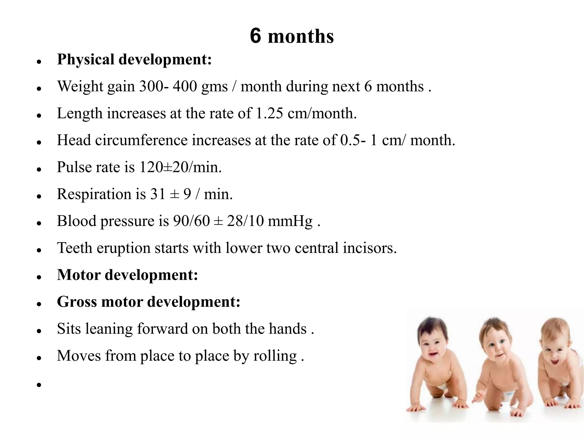 Growth and development of infant ppt | PPTX