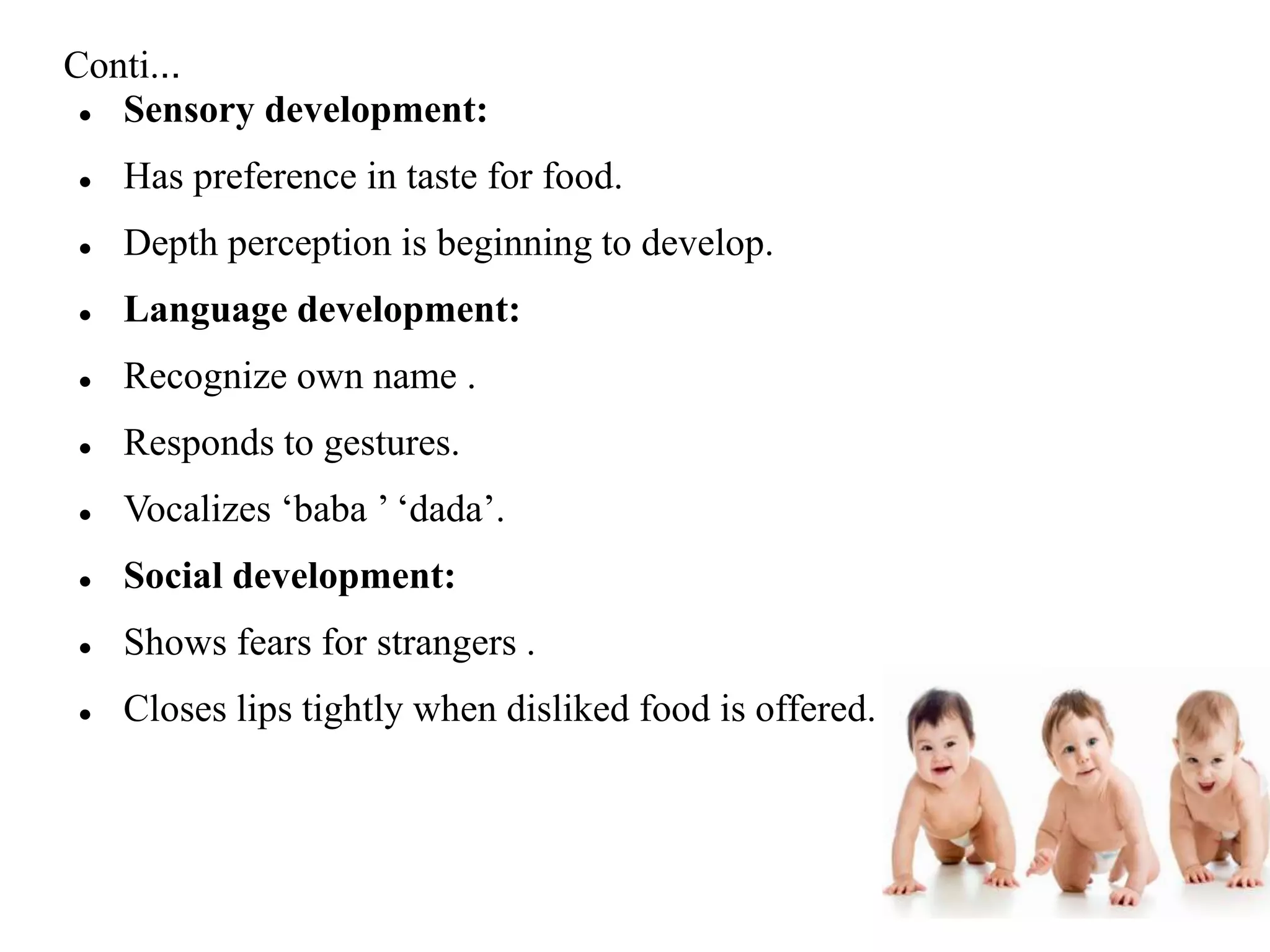 Growth and development of infant ppt | PPTX