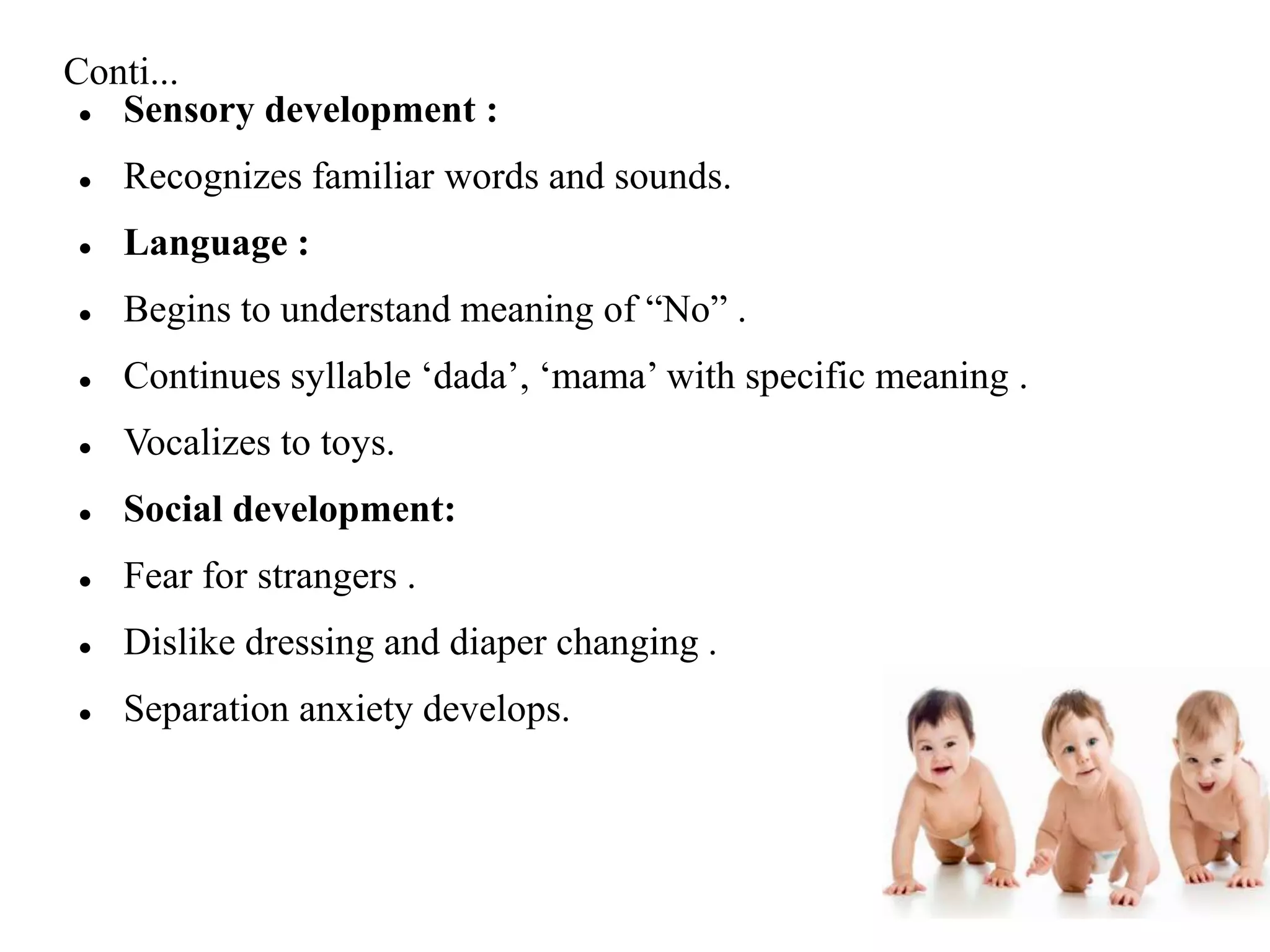 Growth and development of infant ppt | PPTX