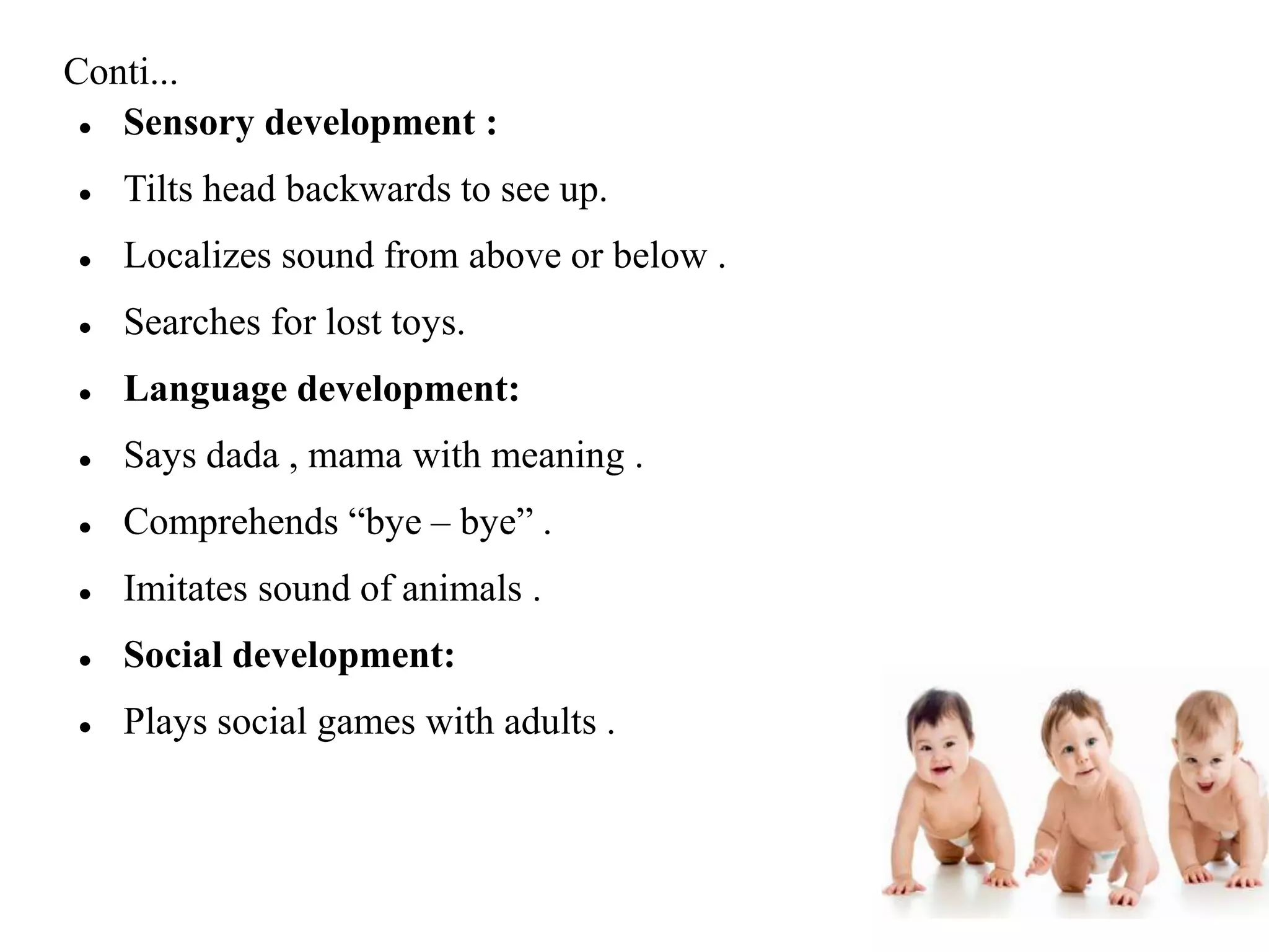 Growth and development of infant ppt | PPTX