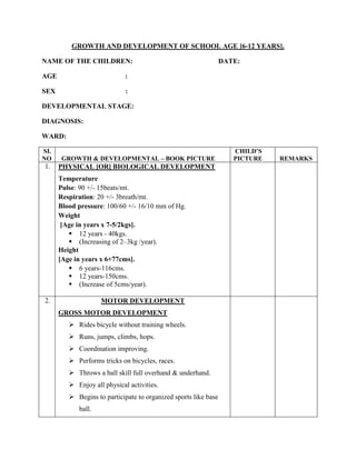 GROWTH AND DEVELOPMENT OF SCHOOL AGE.docx | Parenting Babies and ...