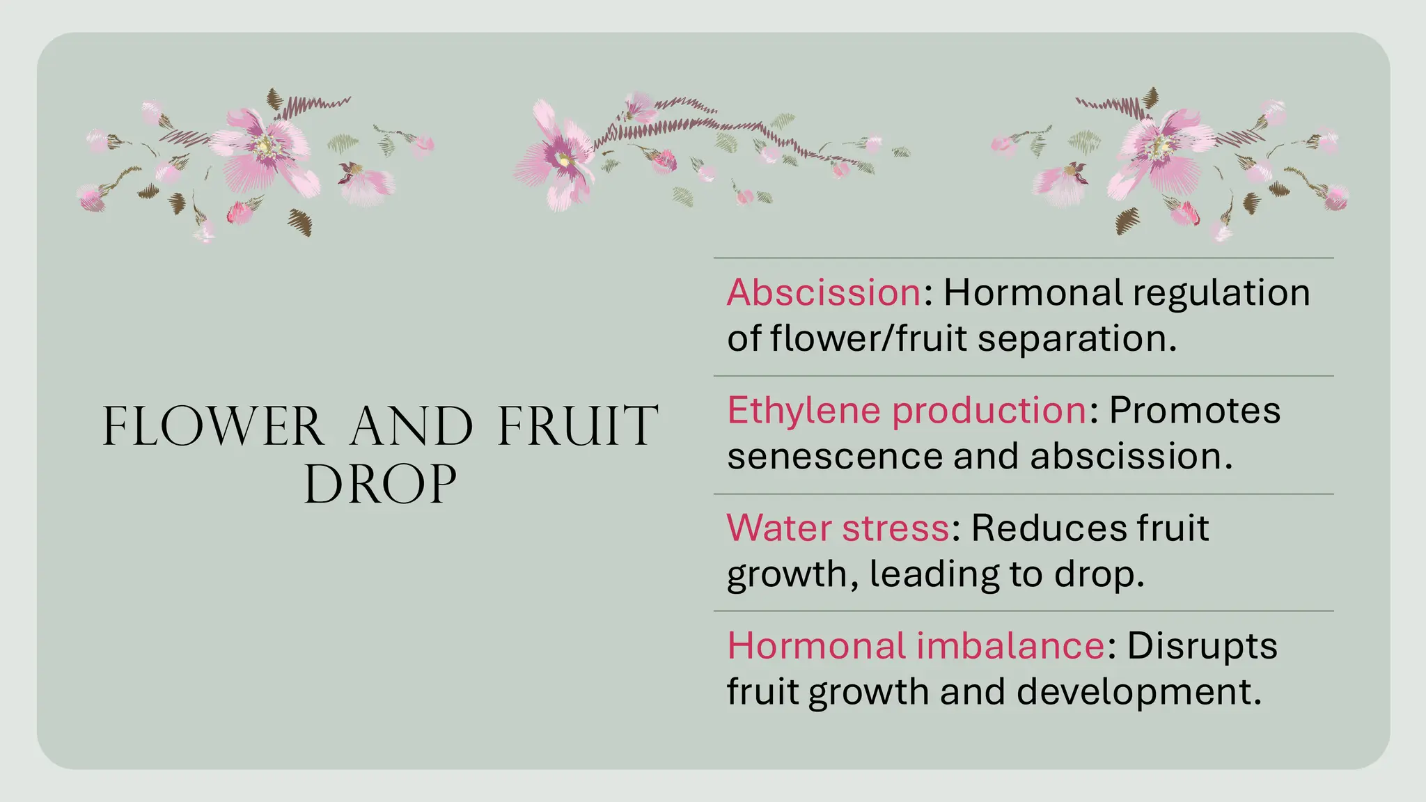Physiology of fruit : fruit set, development, growth, flower and fruit ...