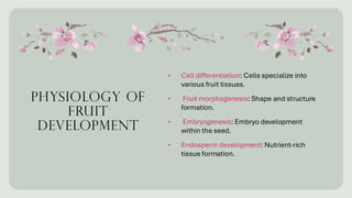 Physiology of fruit : fruit set, development, growth, flower and fruit ...