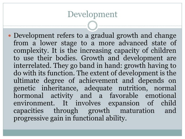 Growth and development principles and factors affecting growth and ...