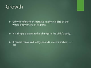 Growth and development of Child PSM | PPTX | Parenting Babies and ...