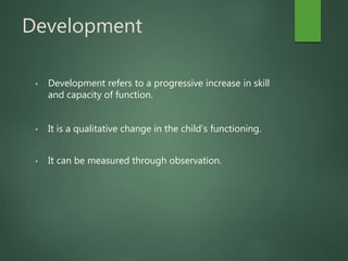 Growth and development of Child PSM | PPTX | Parenting Babies and ...