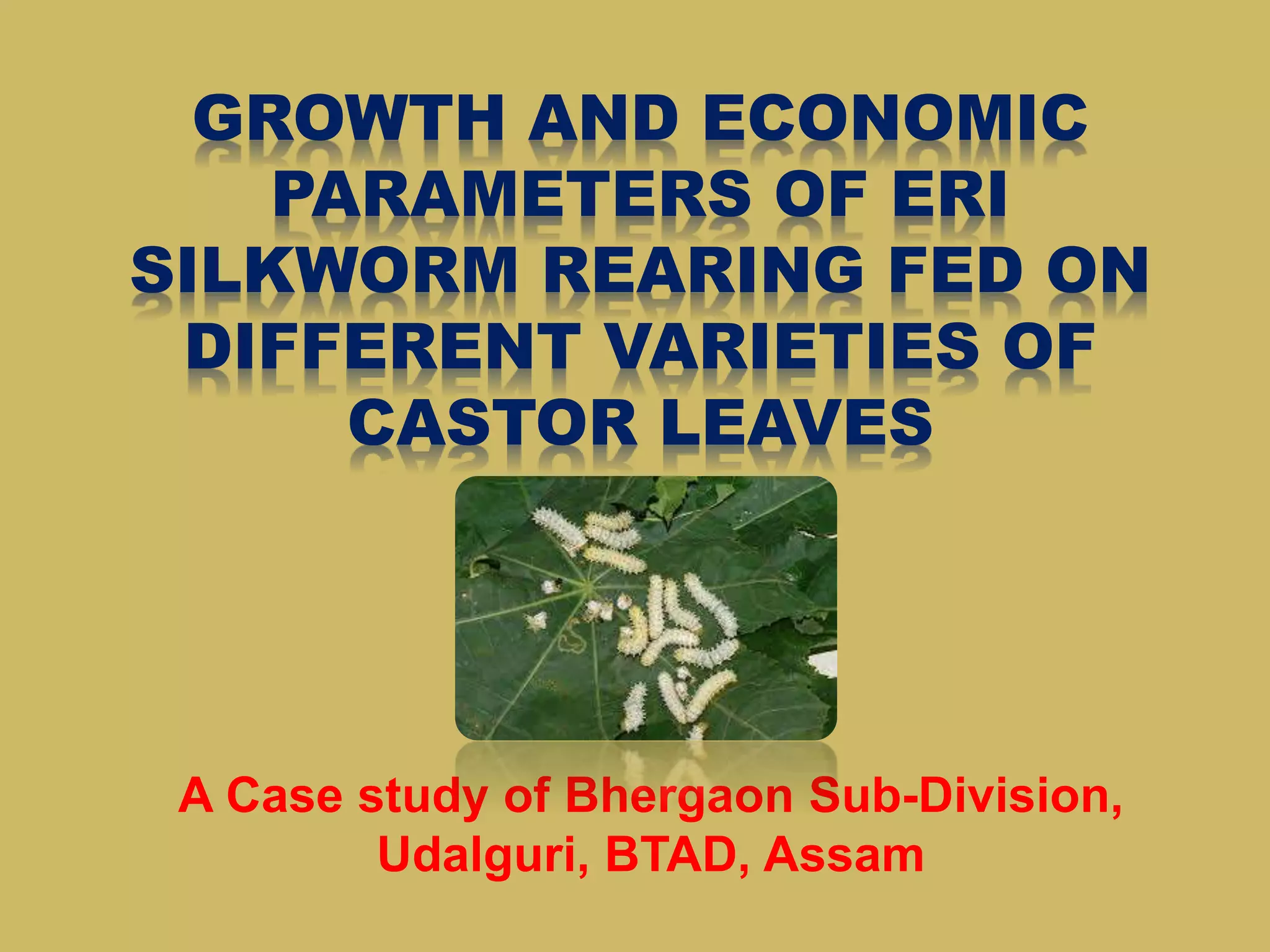 Growth and Economic Parameters of Eri silkworm Rearing Fed on the ...