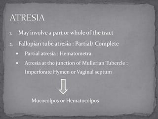Growth anomalies of the female genital tract | PPT