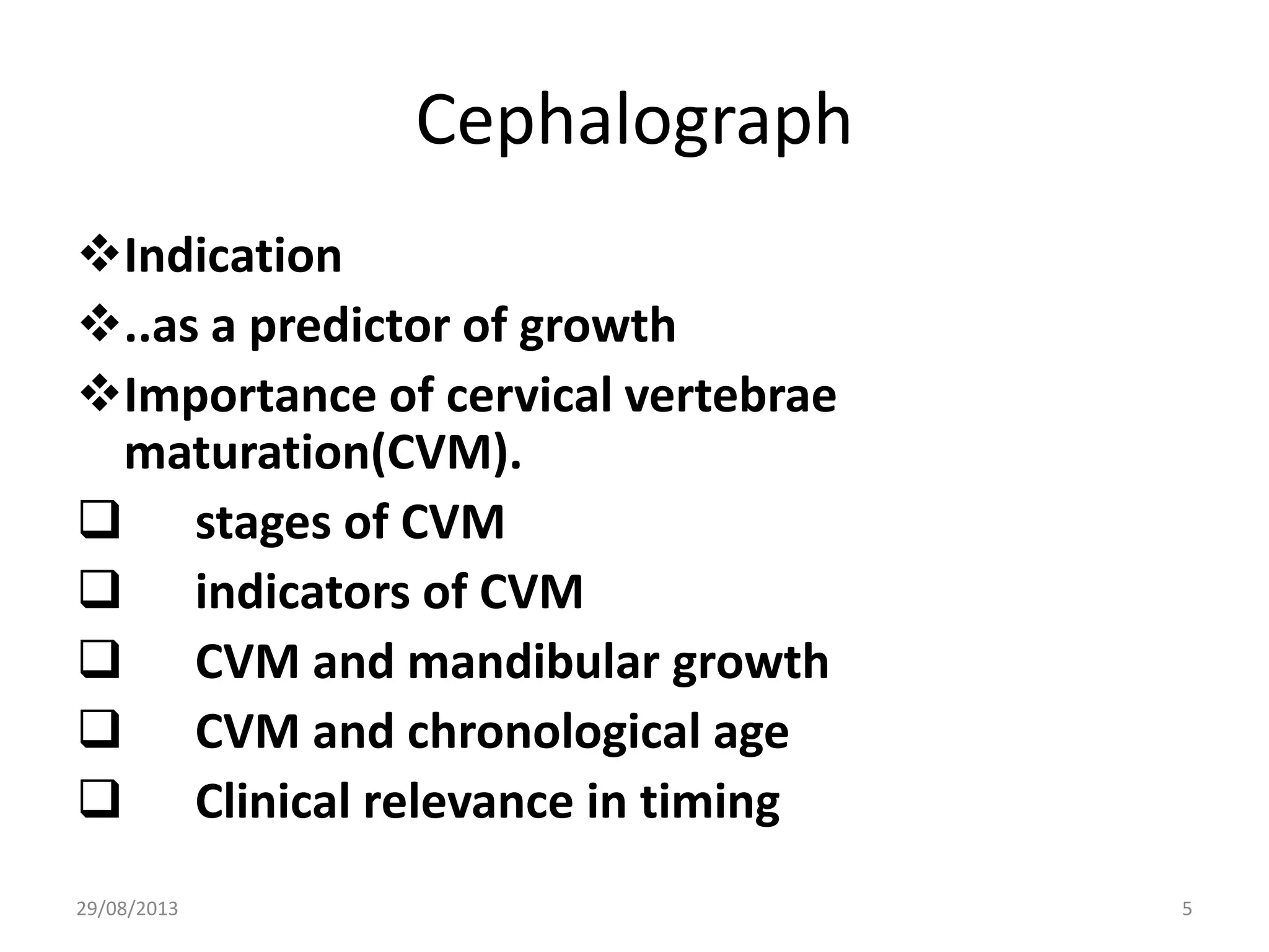 Growth assessment in orthodontics using radiograph by dr aghimien | PPTX