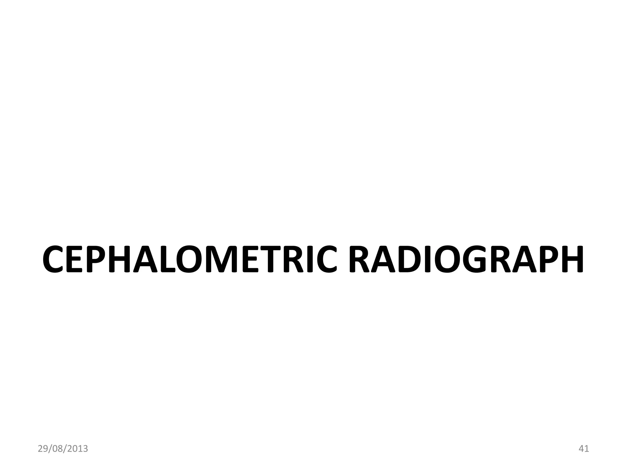 THE USE OF HAND AND WRIST RADIOGRAPH, OPG AND CEPHALOMETRIC RADIOGRAPH ...