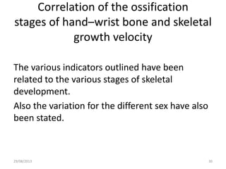 THE USE OF HAND AND WRIST RADIOGRAPH, OPG AND CEPHALOMETRIC RADIOGRAPH ...