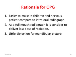 THE USE OF HAND AND WRIST RADIOGRAPH, OPG AND CEPHALOMETRIC RADIOGRAPH ...