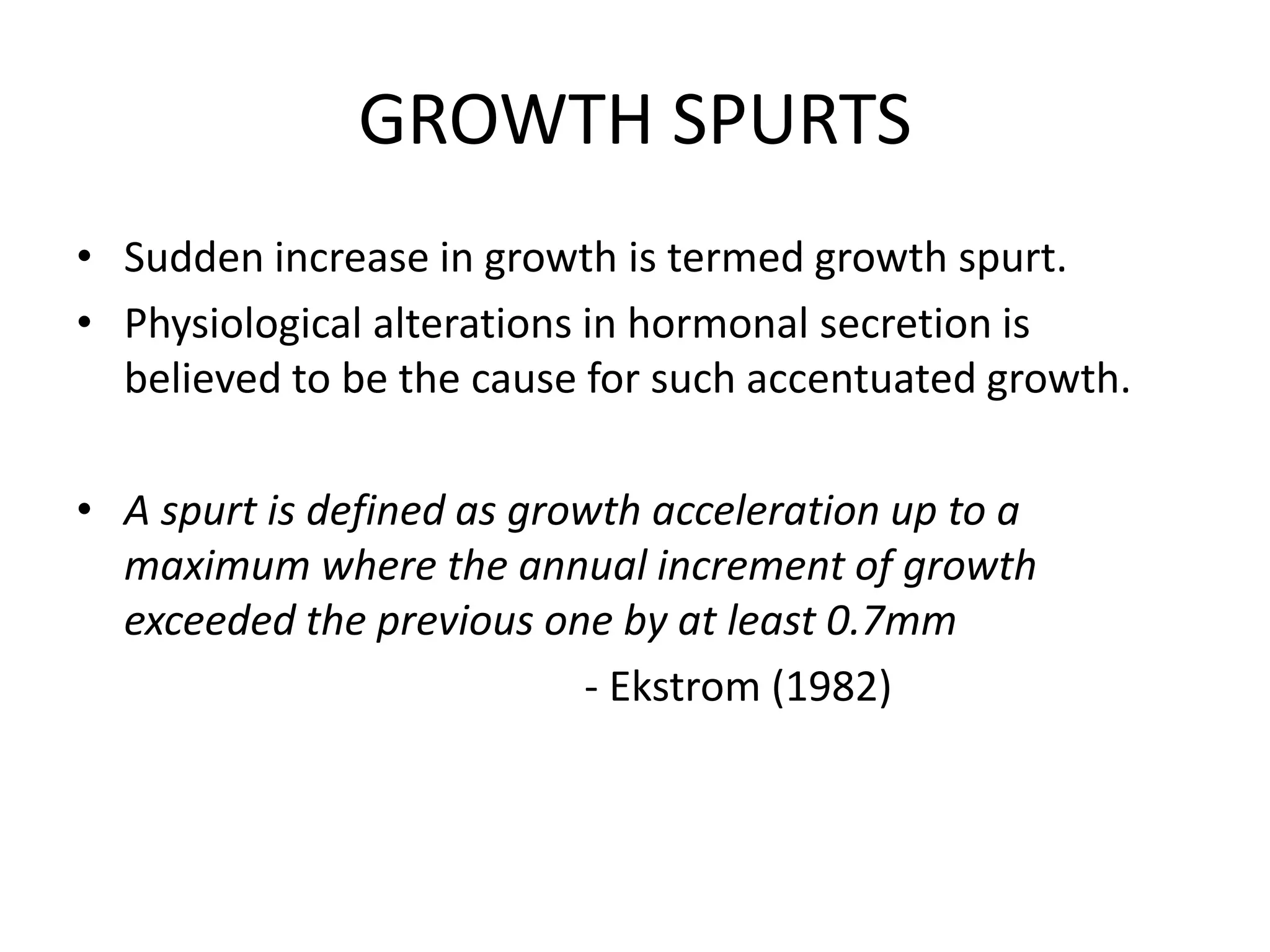 Growth assessment in Orthodontics | PDF