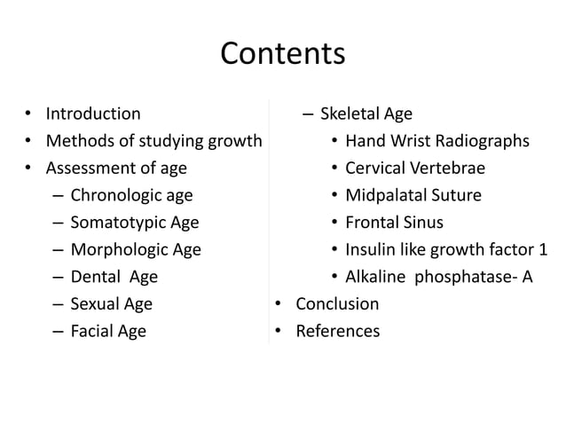 Growth assessment in Orthodontics | PDF