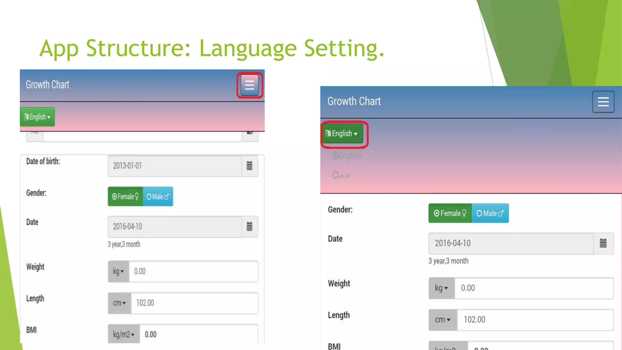 Growth Chart App | PPTX