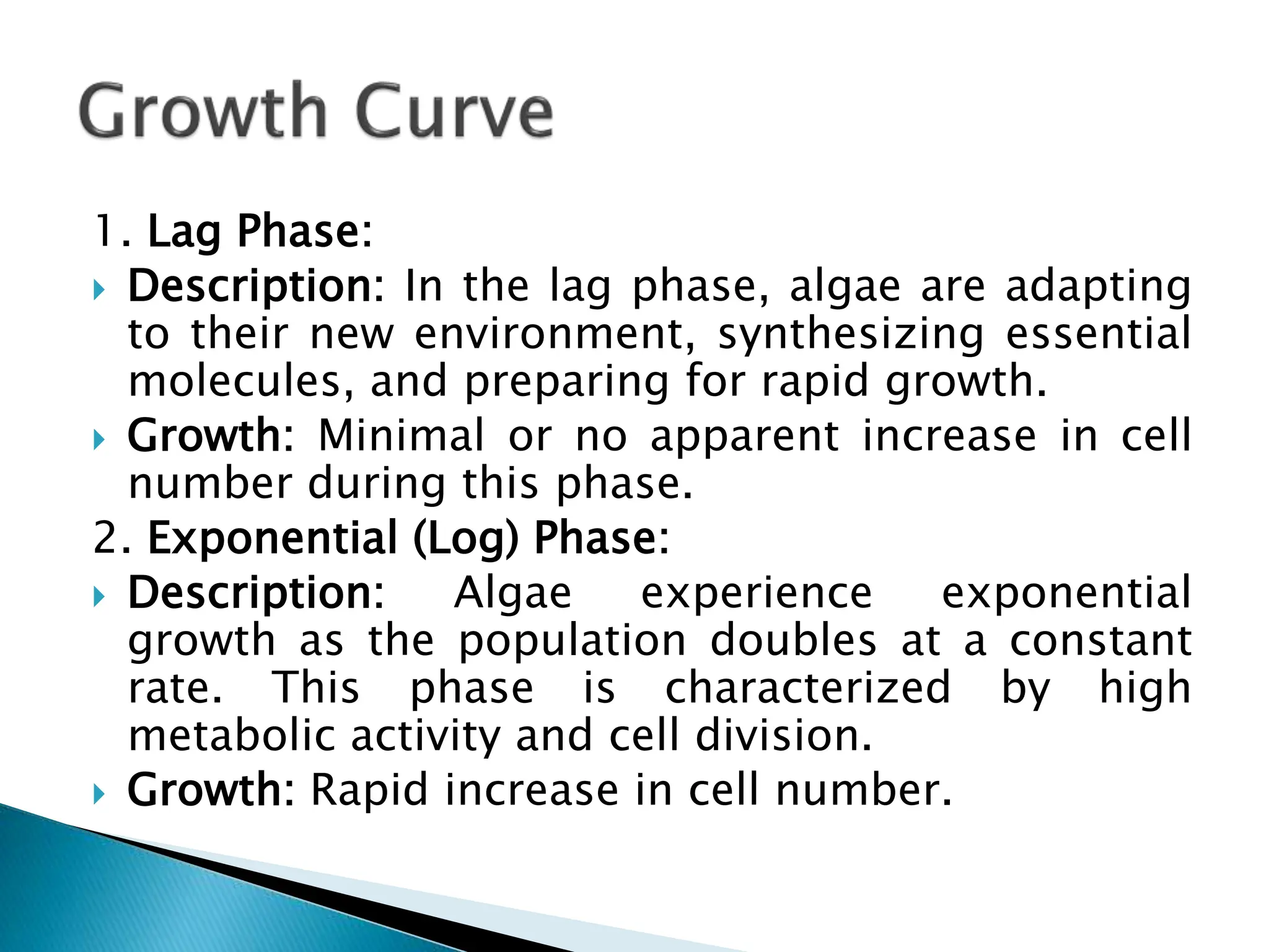 Growth Curve And Measurement Of Algal Growth Pptx
