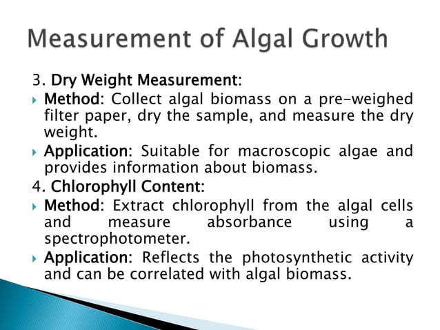 Growth curve and Measurement of algal growth | PPTX