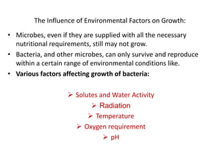 Growth curve of bacteria and factors effect bacterial growth curve | PPT