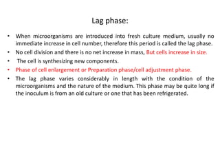 Growth curve of bacteria and factors effect bacterial growth curve | PPT