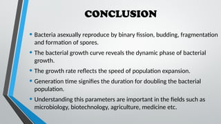 GROWTH CURVE, BACTERIAL GROWTH AND REPRODUCTION | PPTX