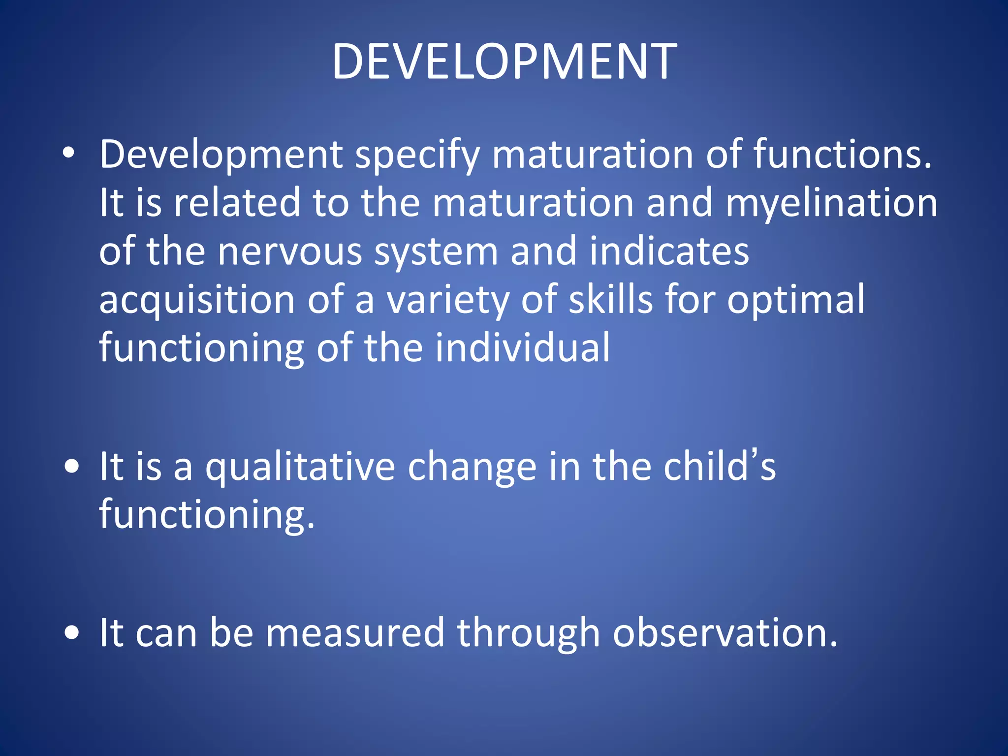 Growth & development | PPTX