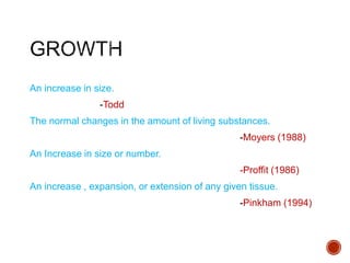 Growth & development | PPTX