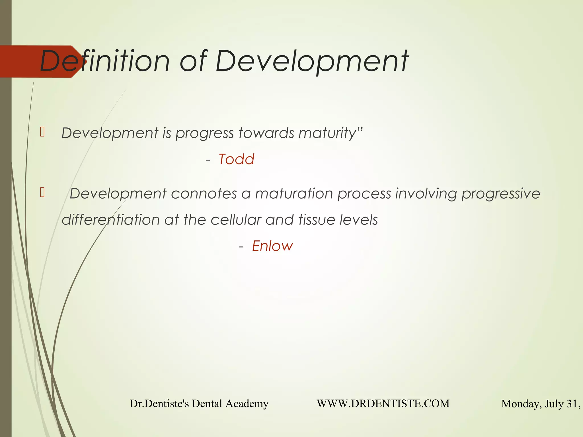GROWTH AND DEVELOPMENT IN ORTHODONTICS | PPT