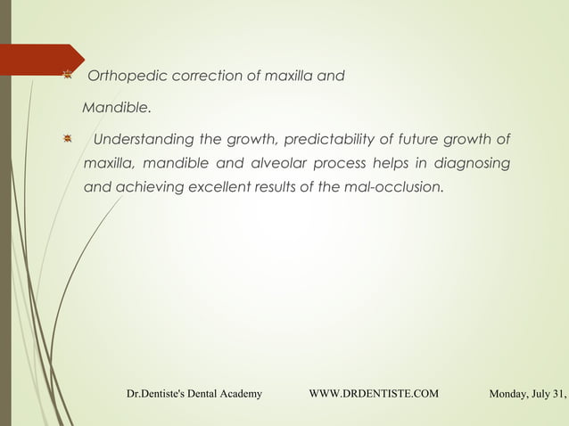 GROWTH AND DEVELOPMENT IN ORTHODONTICS | PPT | Dental Health | Diseases ...