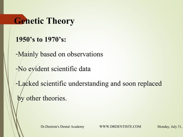 GROWTH AND DEVELOPMENT IN ORTHODONTICS | PPT | Dental Health | Diseases ...