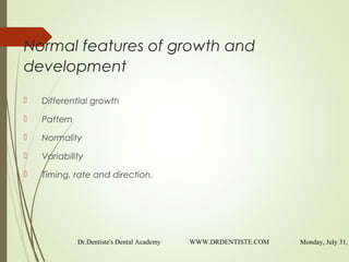 GROWTH AND DEVELOPMENT IN ORTHODONTICS | PPT