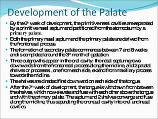 Growth Development Of Face And Oral Cavity | PPT