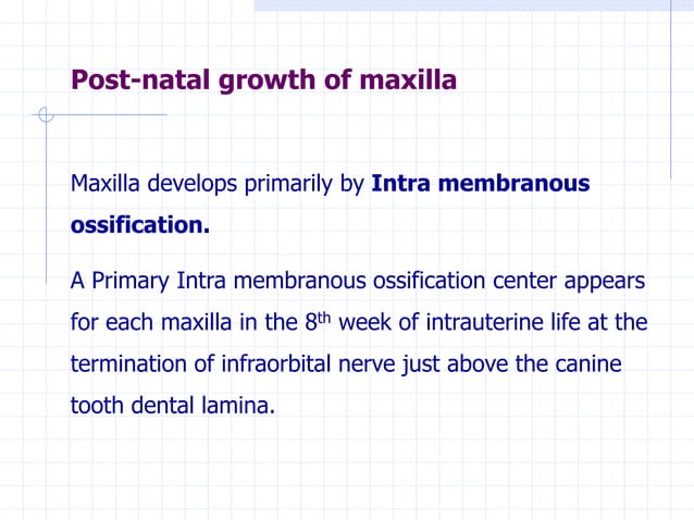Growth & Development of Maxilla | PPT