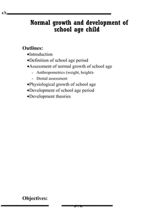 Growth&development of school age | PDF
