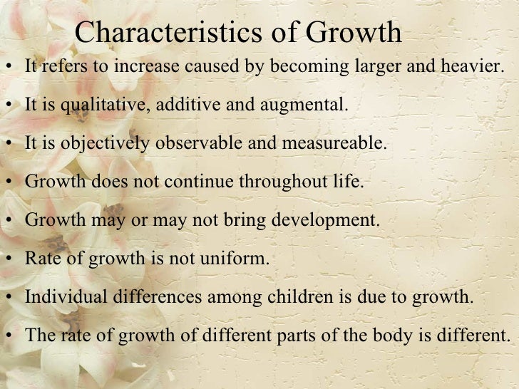 Growth & devpt