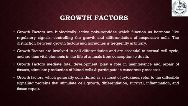 Growth factors | PDF | Biological Sciences | Science