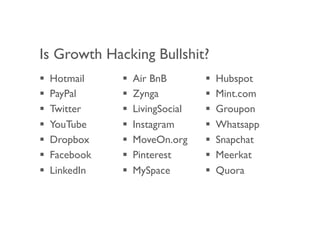Growth hacking 101 - Matt Lerner | PDF