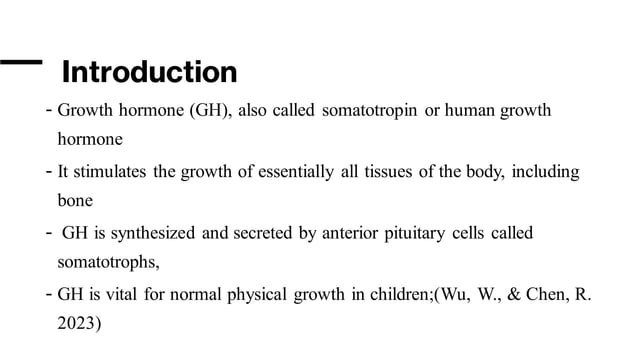 Growth hormone abnormalities upregulation and downregulation of growth ...