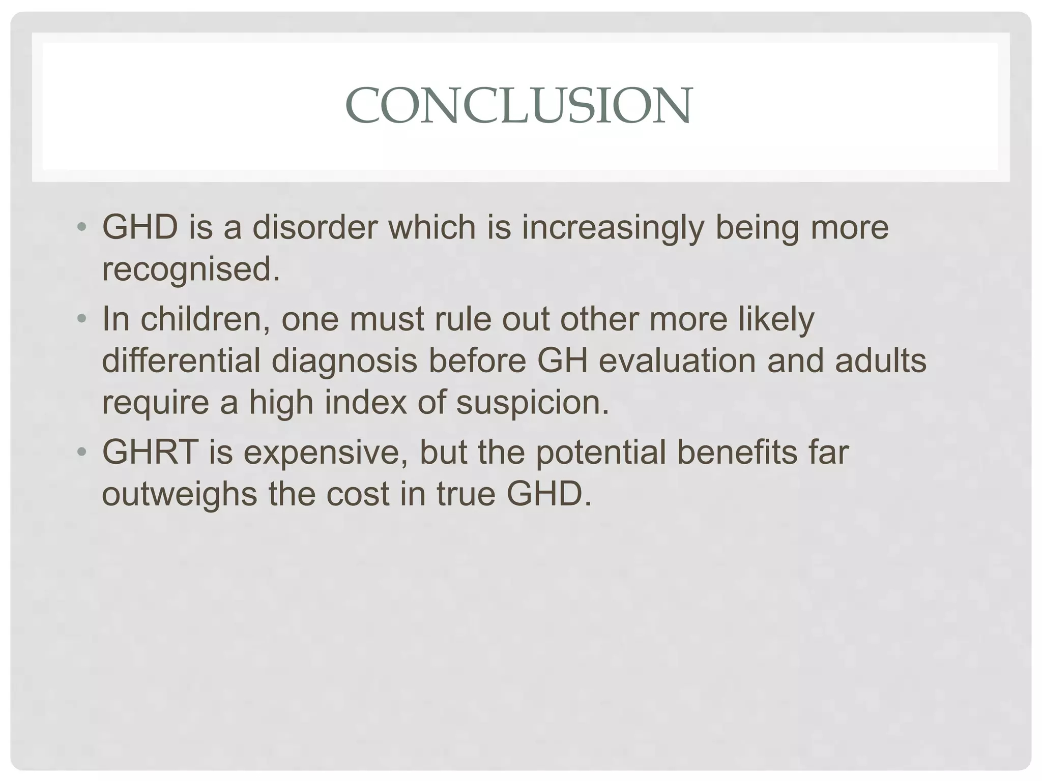 Growth hormone deficiency states and growth hormone replacement therapy ...