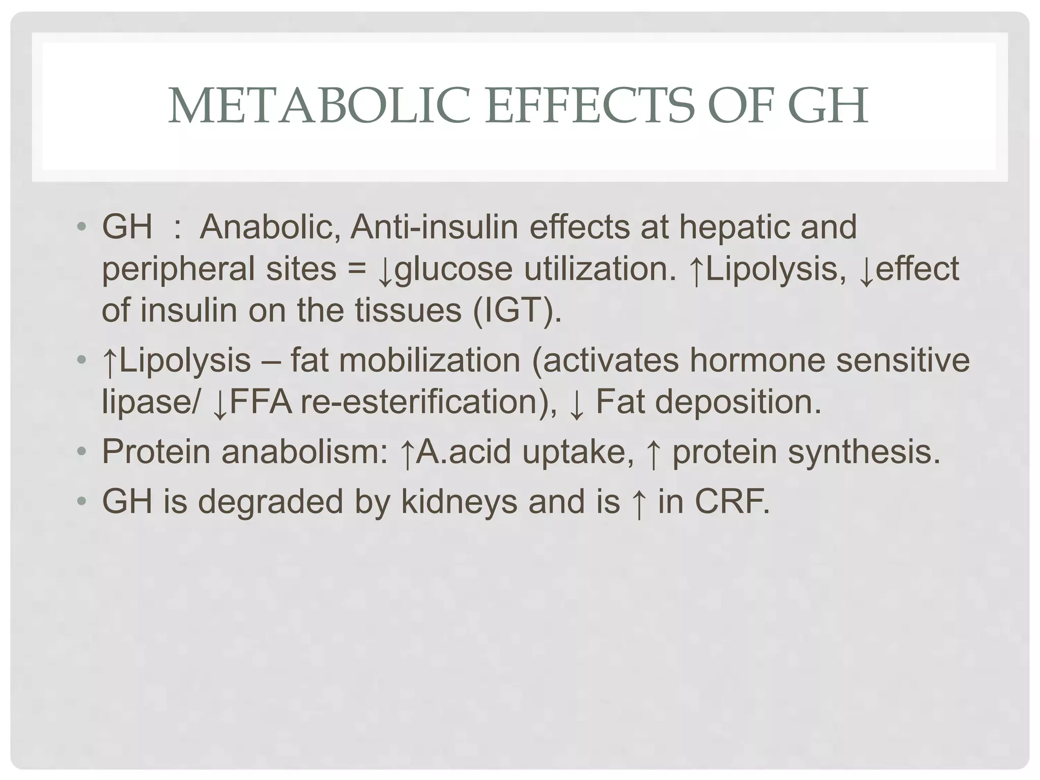 Growth hormone deficiency states and growth hormone replacement therapy ...