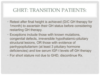 Growth hormone deficiency states and growth hormone replacement therapy ...